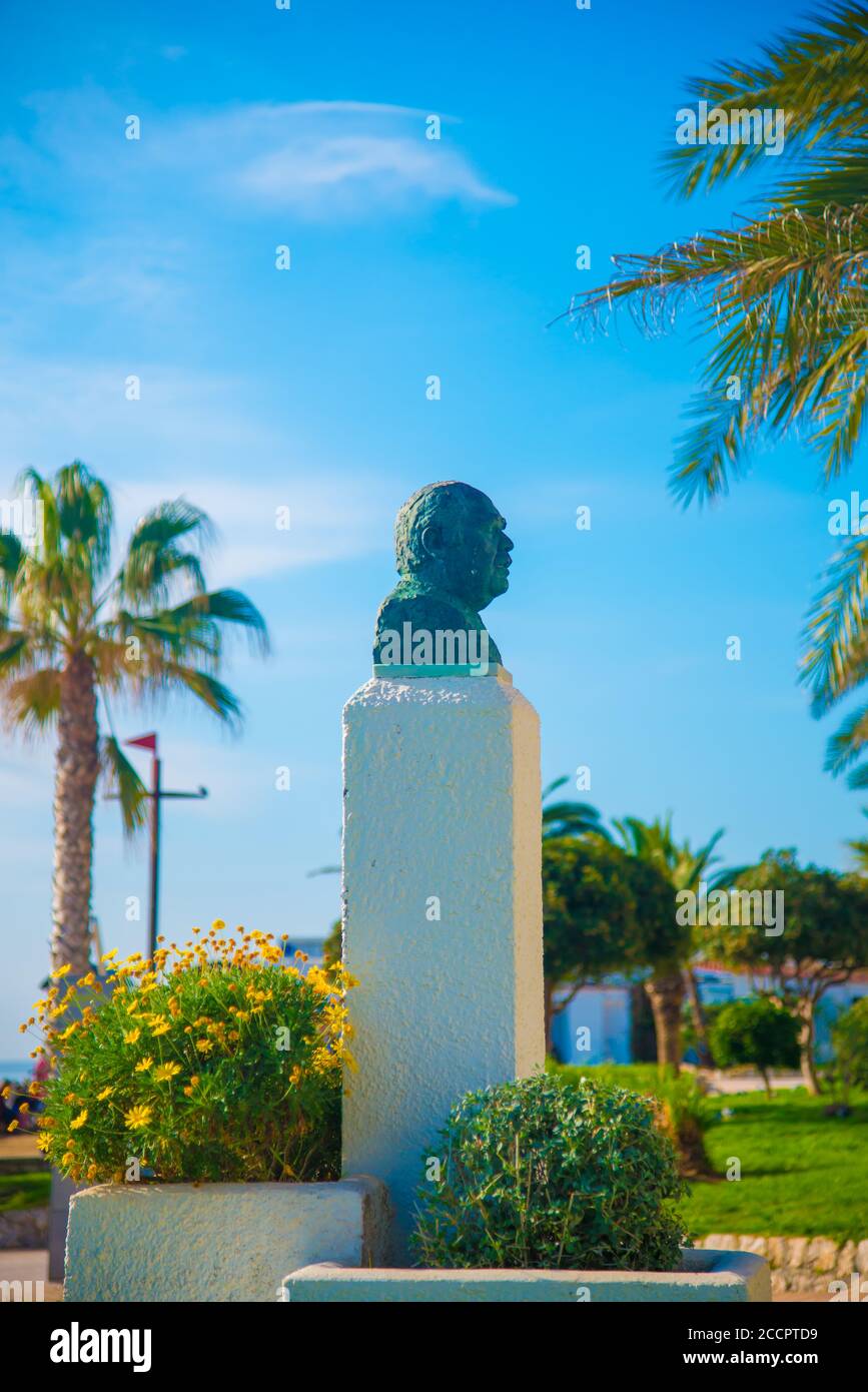 Spanish Beach Resort in Barcelona, Spain. Sitges area is known as a ...