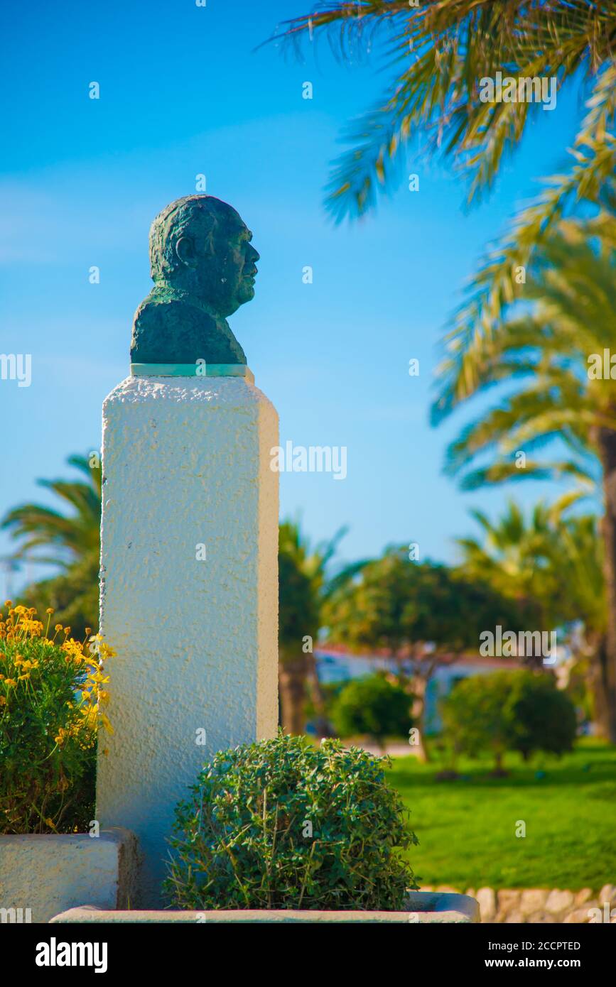 Spanish Beach Resort in Barcelona, Spain. Sitges area is known as a ...
