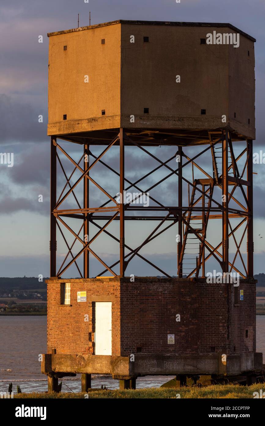 Wartime radar tower at Coalhouse Fort, East Tilbury, Thurrock, Essex ...
