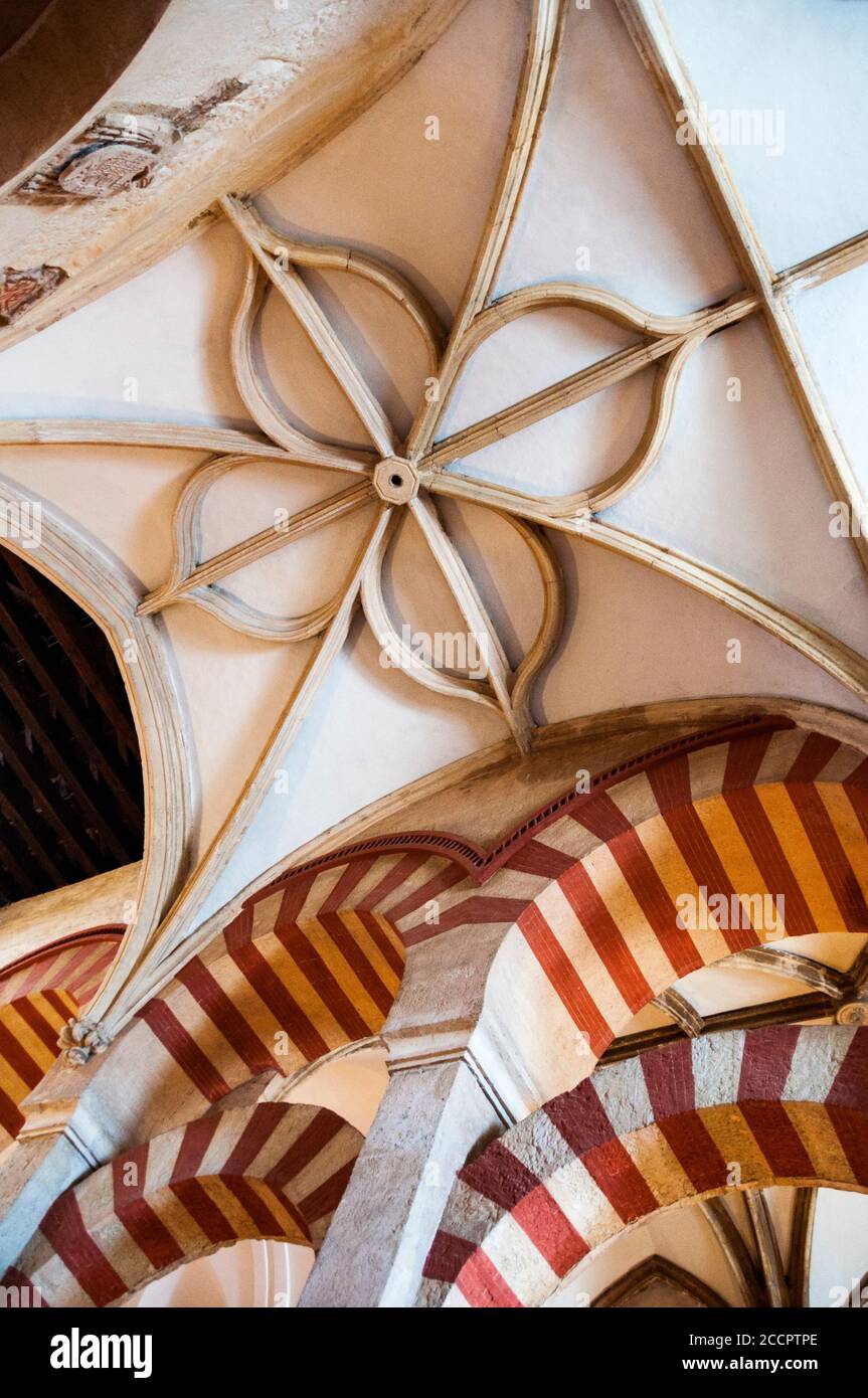 Alternating red and white voussoirs of the arches hi-res stock ...