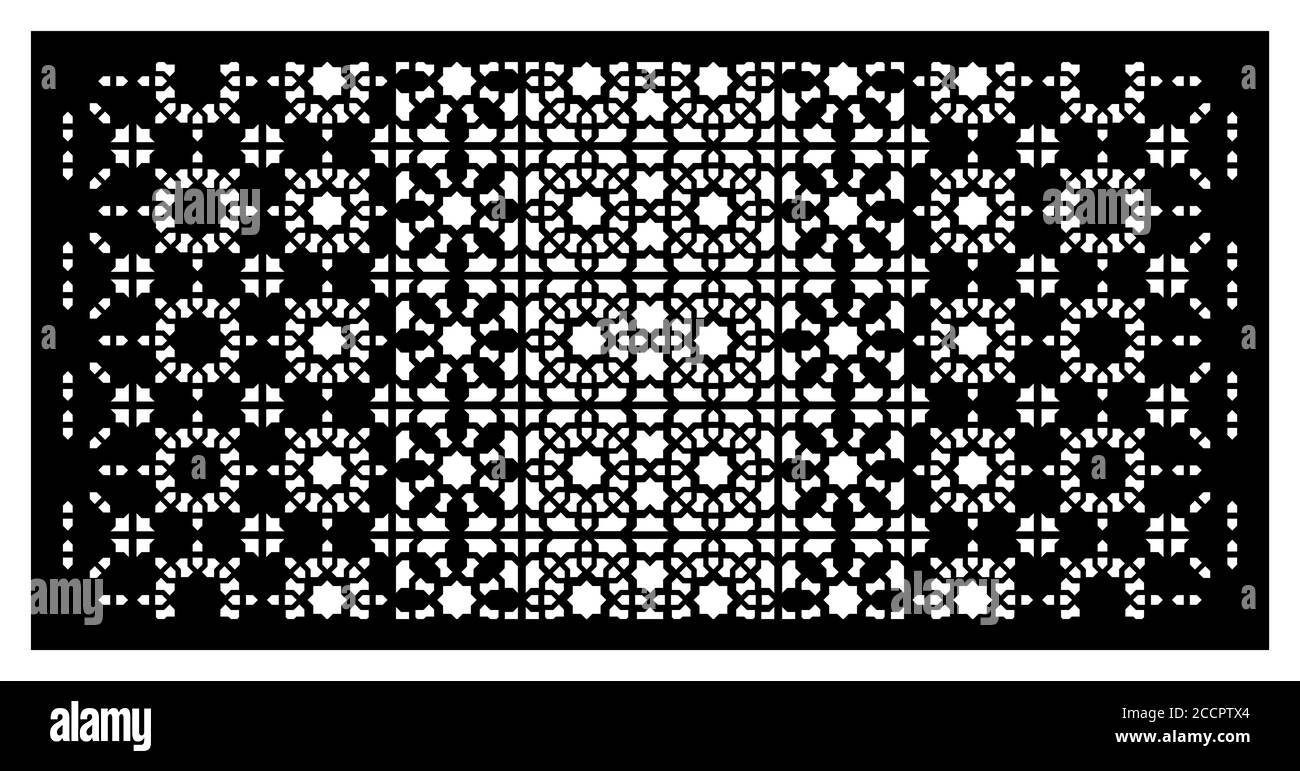 Laser pattern. Decorative vector panels for laser cutting. Template for ...