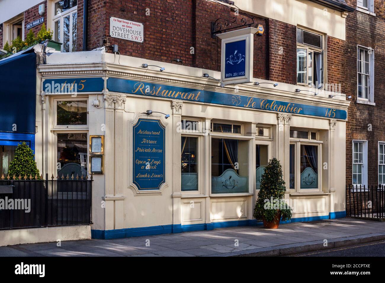 Le Colombier Restaurant, Chelsea, London Stock Photo - Alamy