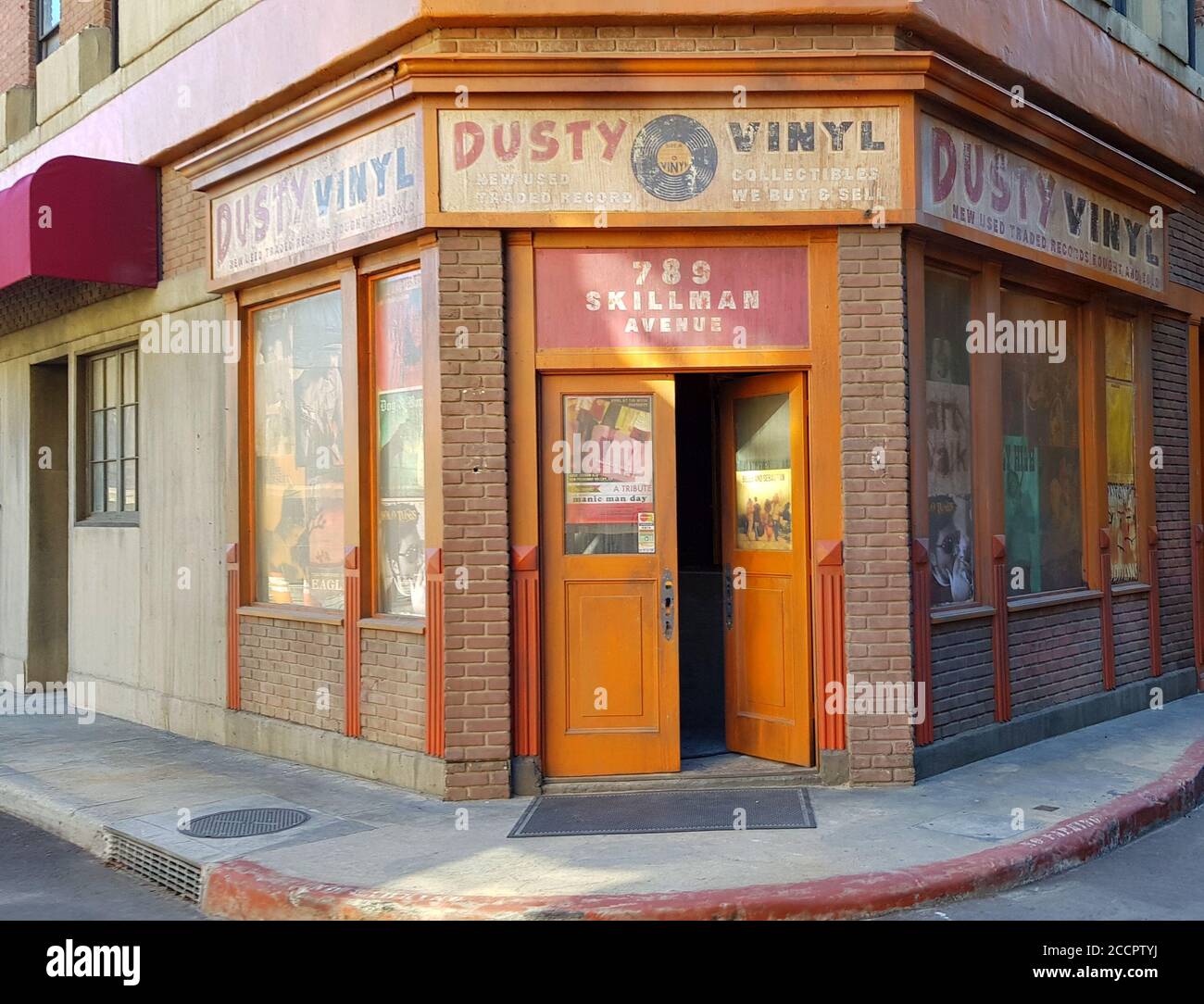 Dusty vinyl record store set in Warner Brothers studio, Burbank ...