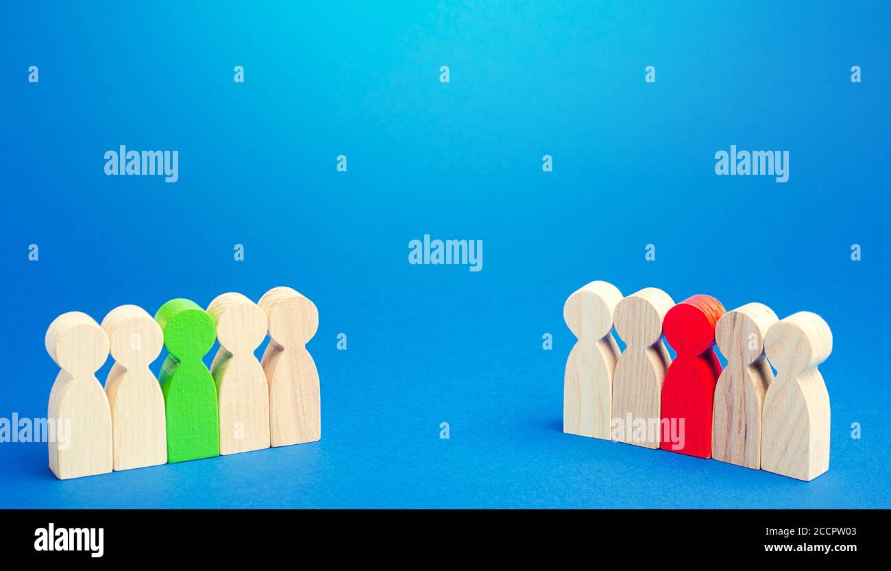 Resolving conflict between two people hi-res stock photography and ...