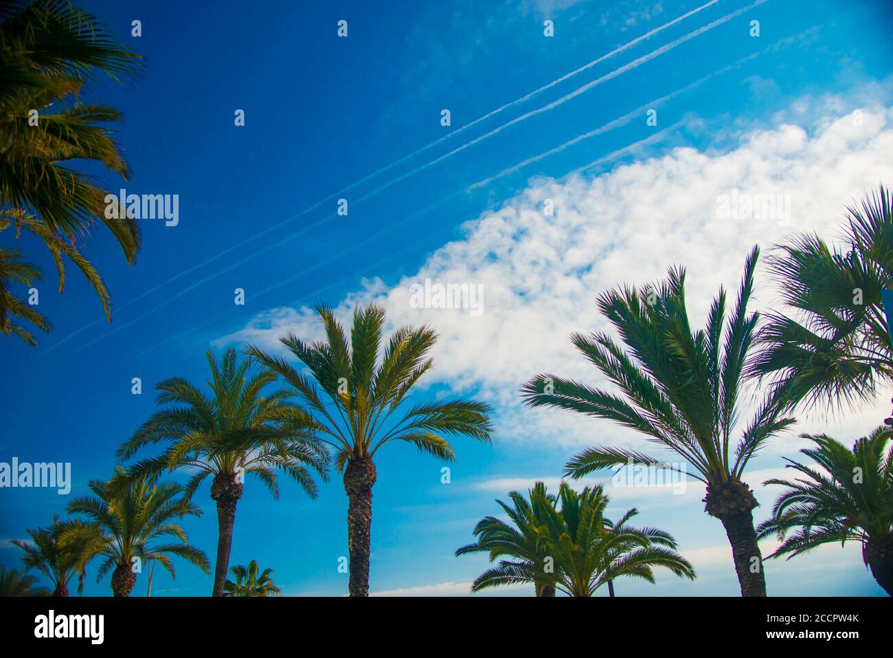 Spanish Beach Resort in Barcelona, Spain. Sitges area is known as a ...