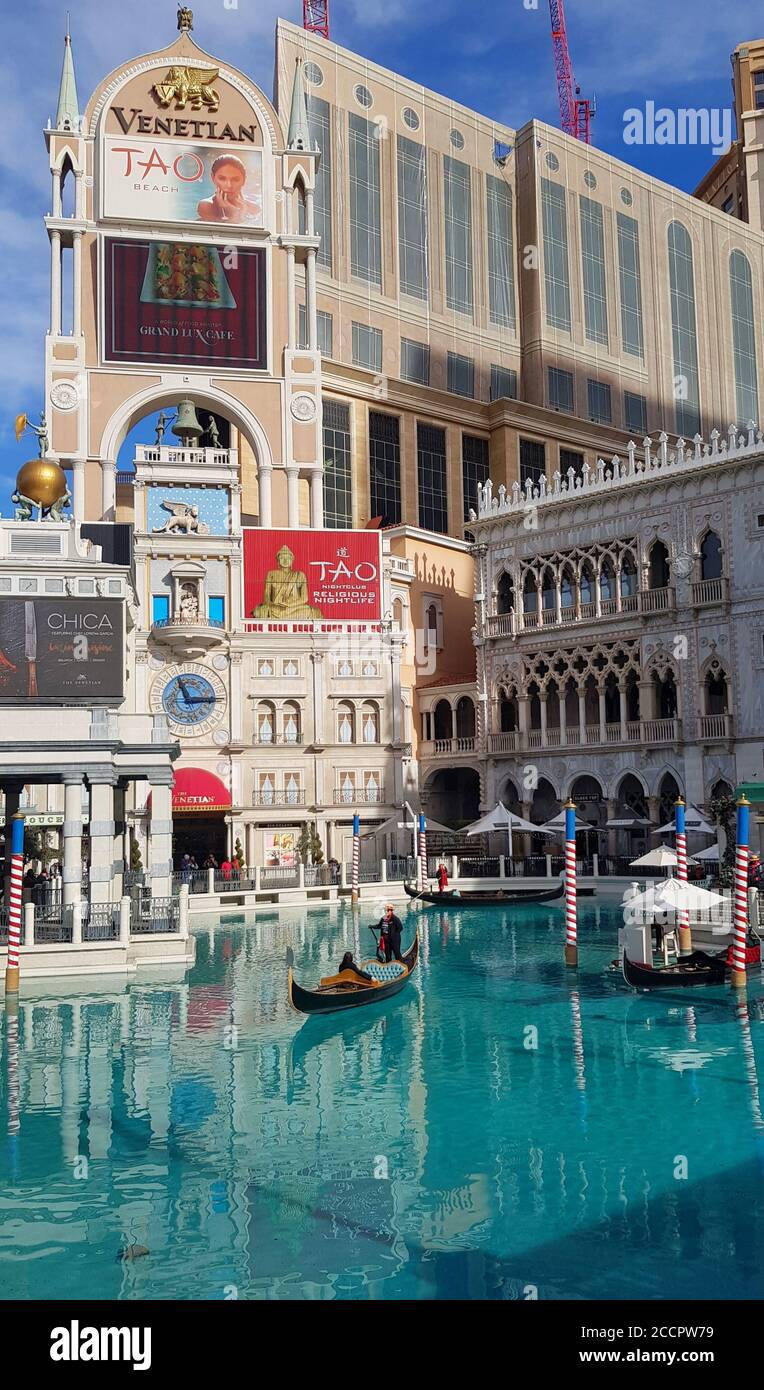 Gondola Rides at The Venetian Resort, Las Vegas Nevada, United States ...