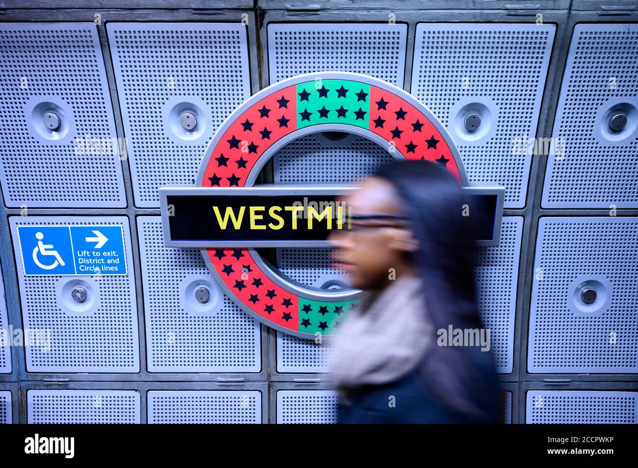 Roundel Artwork - Westminster Underground Station, Westminster, London ...