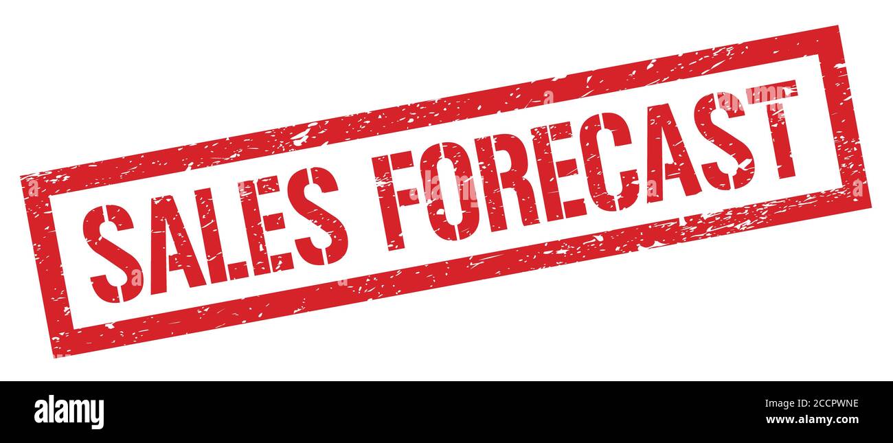 SALES FORECAST red grungy rectangle stamp sign Stock Photo - Alamy