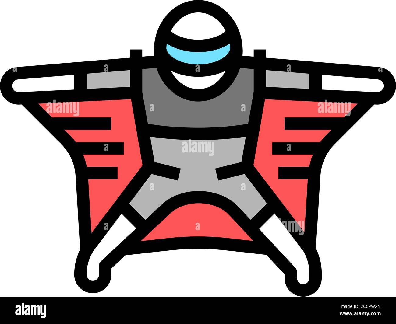 Wingsuit flying Stock Vector Images - Alamy
