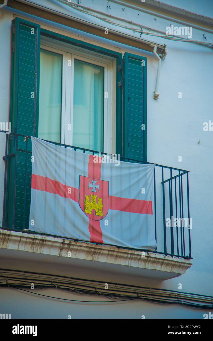 Spanish Beach Resort in Barcelona, Spain. Sitges area is known as a ...