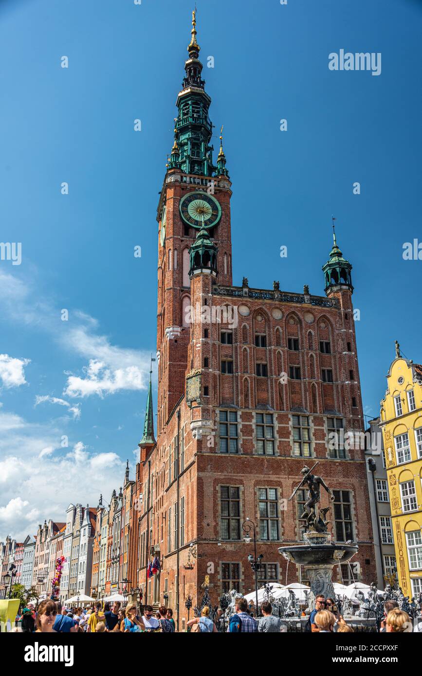 Main Town Hall at Long Street, Dluga Street in historical center of ...
