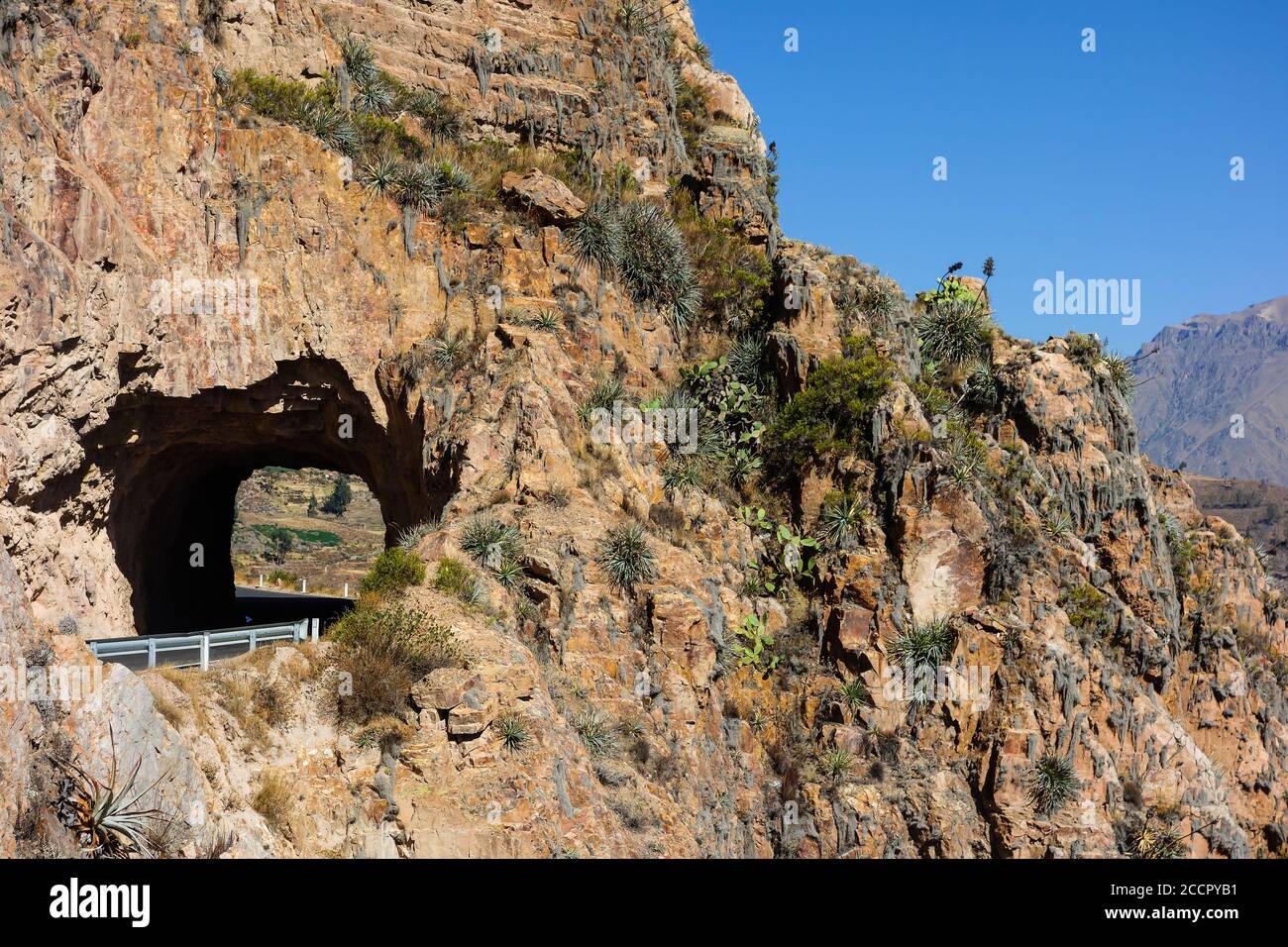 Road inside a cliff in Arequipa, Peru Stock Photo - Alamy