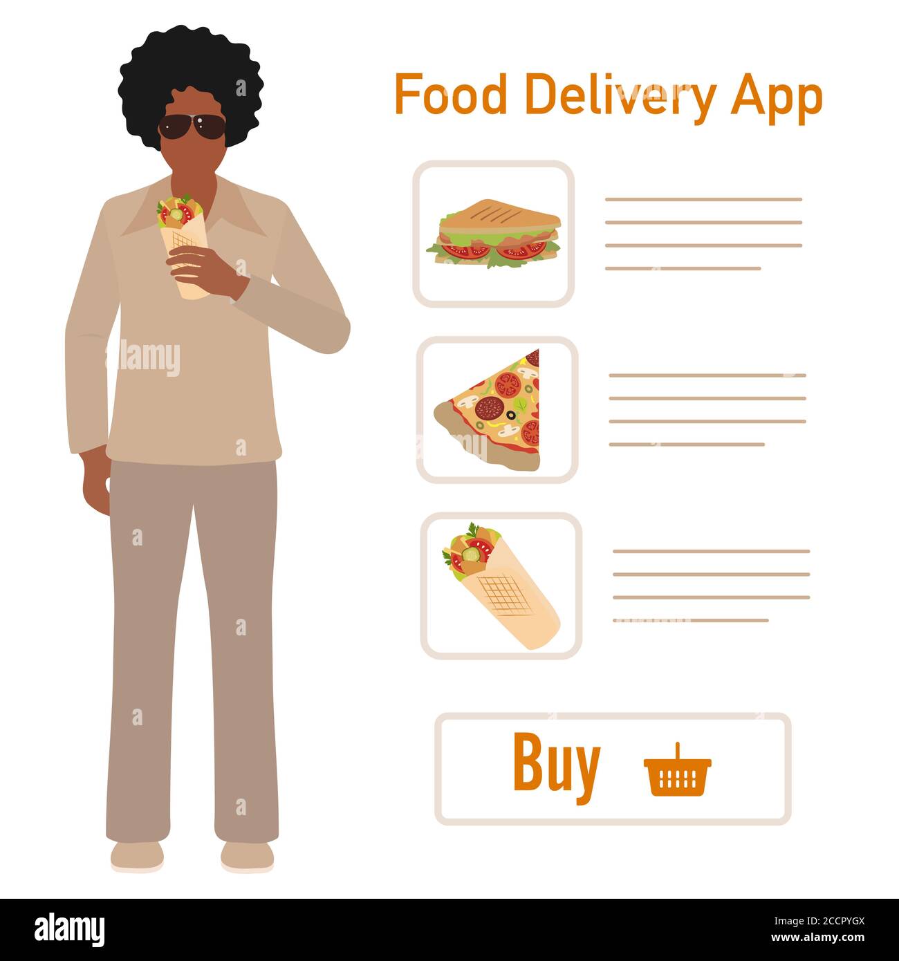 Person ordering food at restaurant Stock Vector Images - Alamy