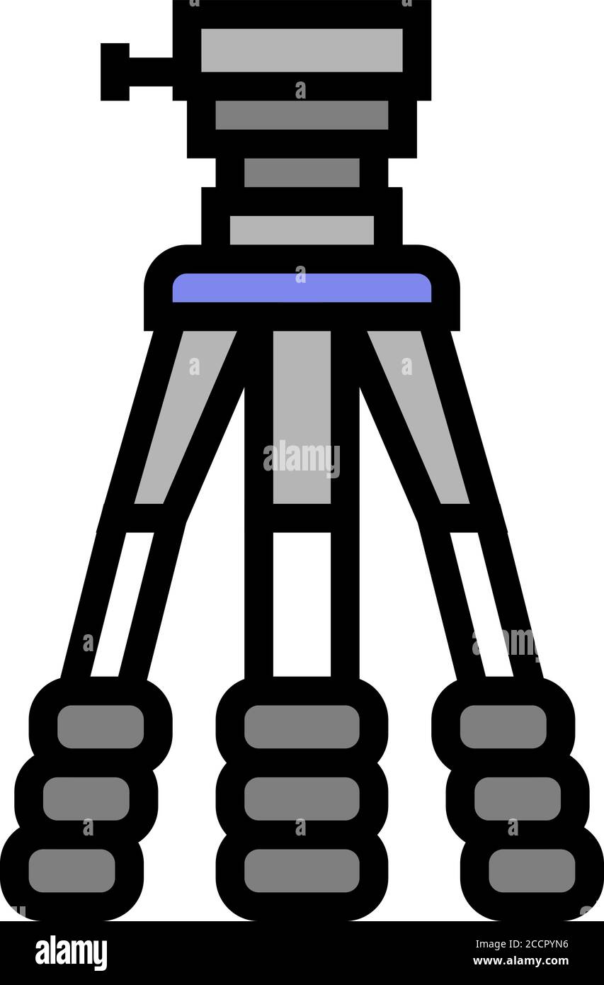 tripod for photo camera color icon vector illustration Stock Vector ...