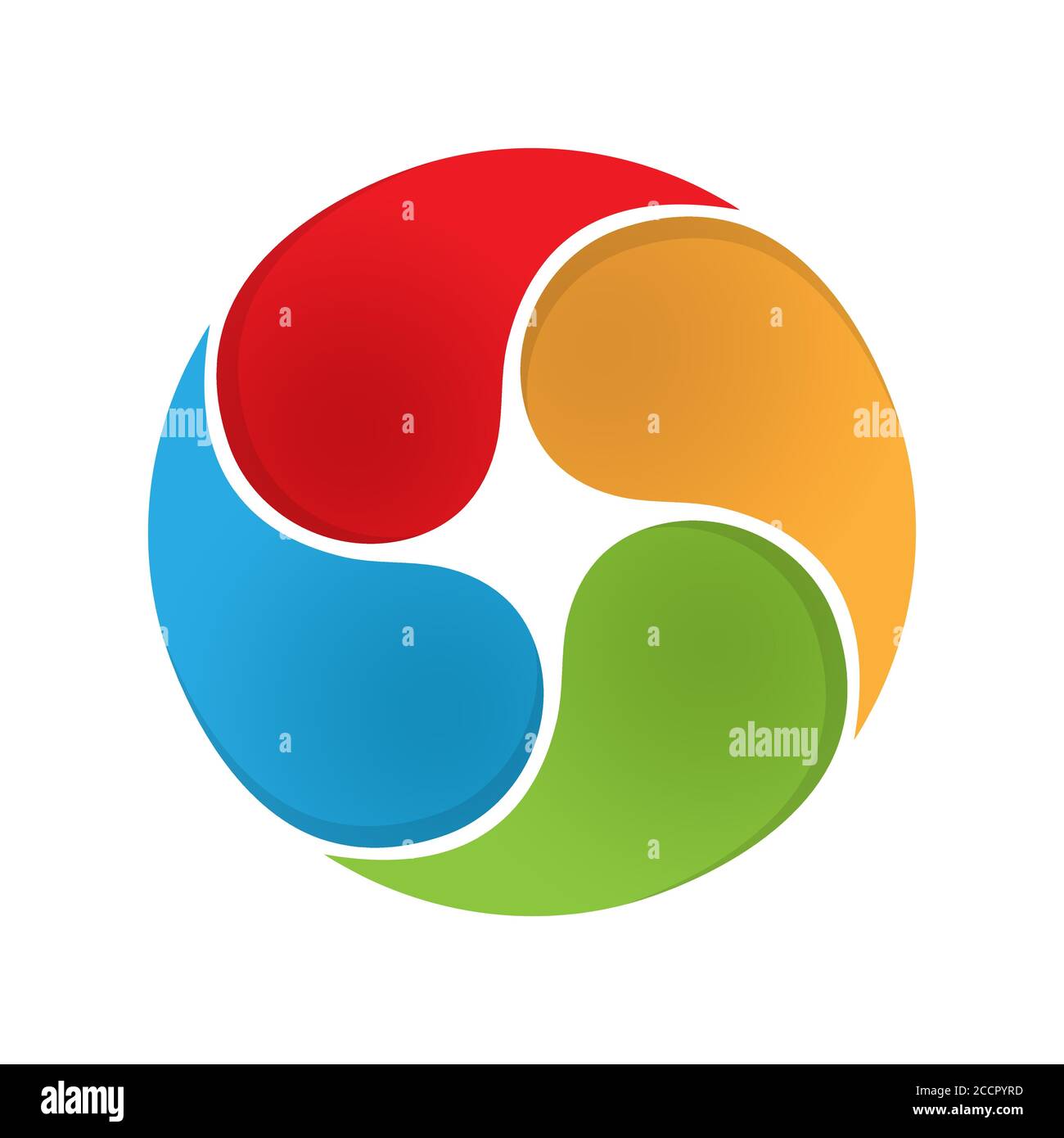 circle divided into parts. Stylized vector illustration for creative ...