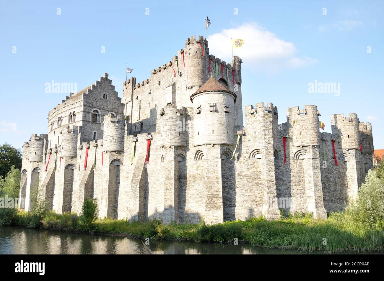The Gravensteen is a castle in the ancient city of Ghent, Belgium ...