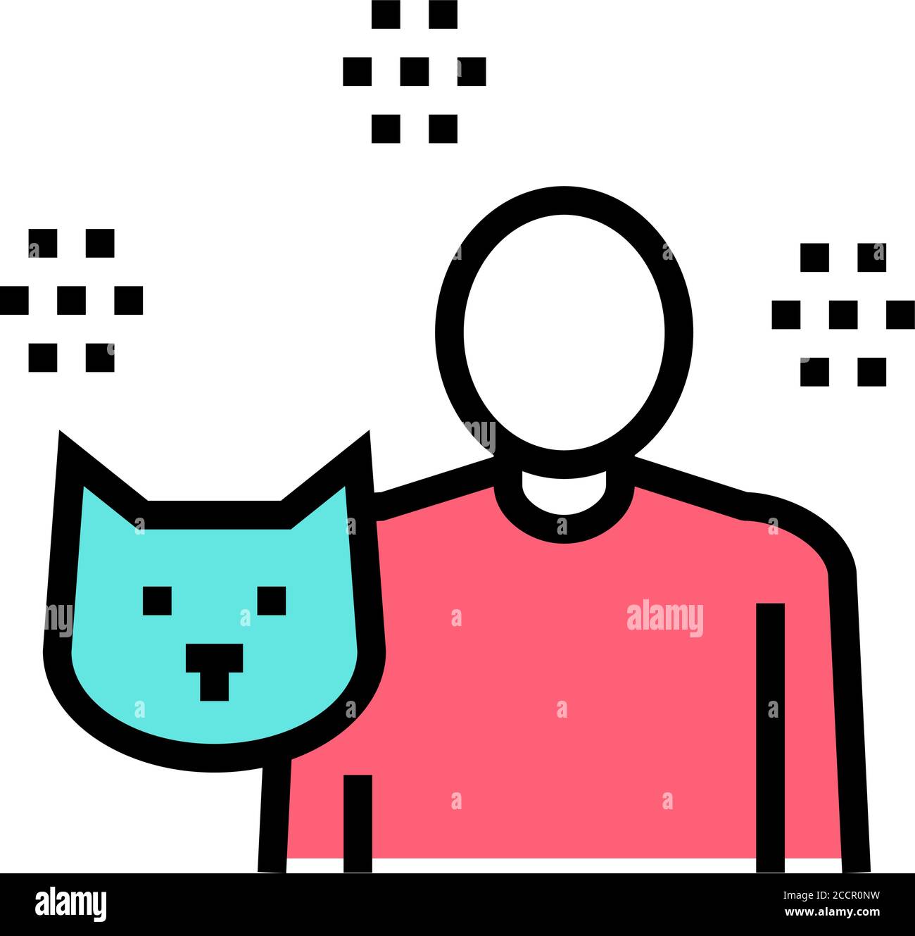 cat owner color icon vector illustration Stock Vector Image & Art - Alamy