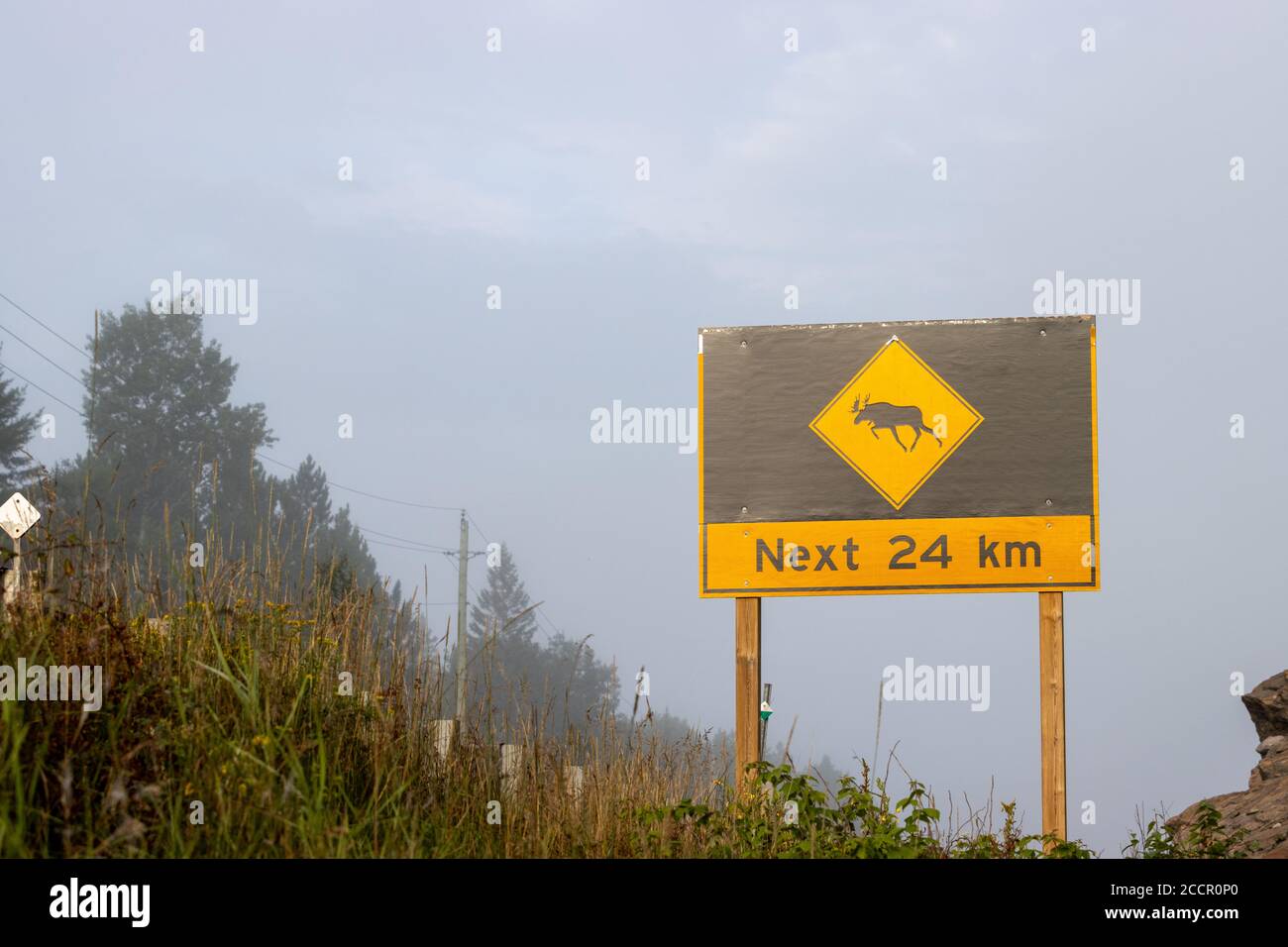 Moose crossing traffic sign ontario hi-res stock photography and images ...