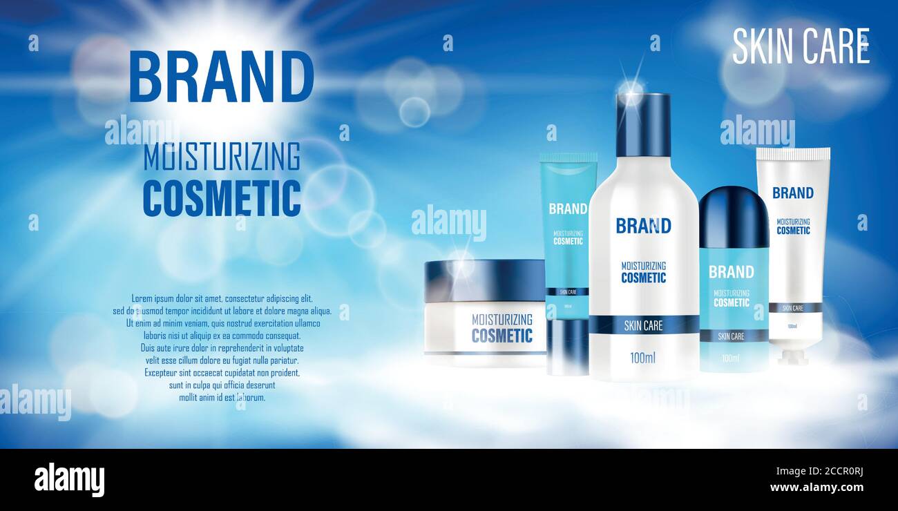 Cosmetic background cream in Stock Vector Images - Alamy