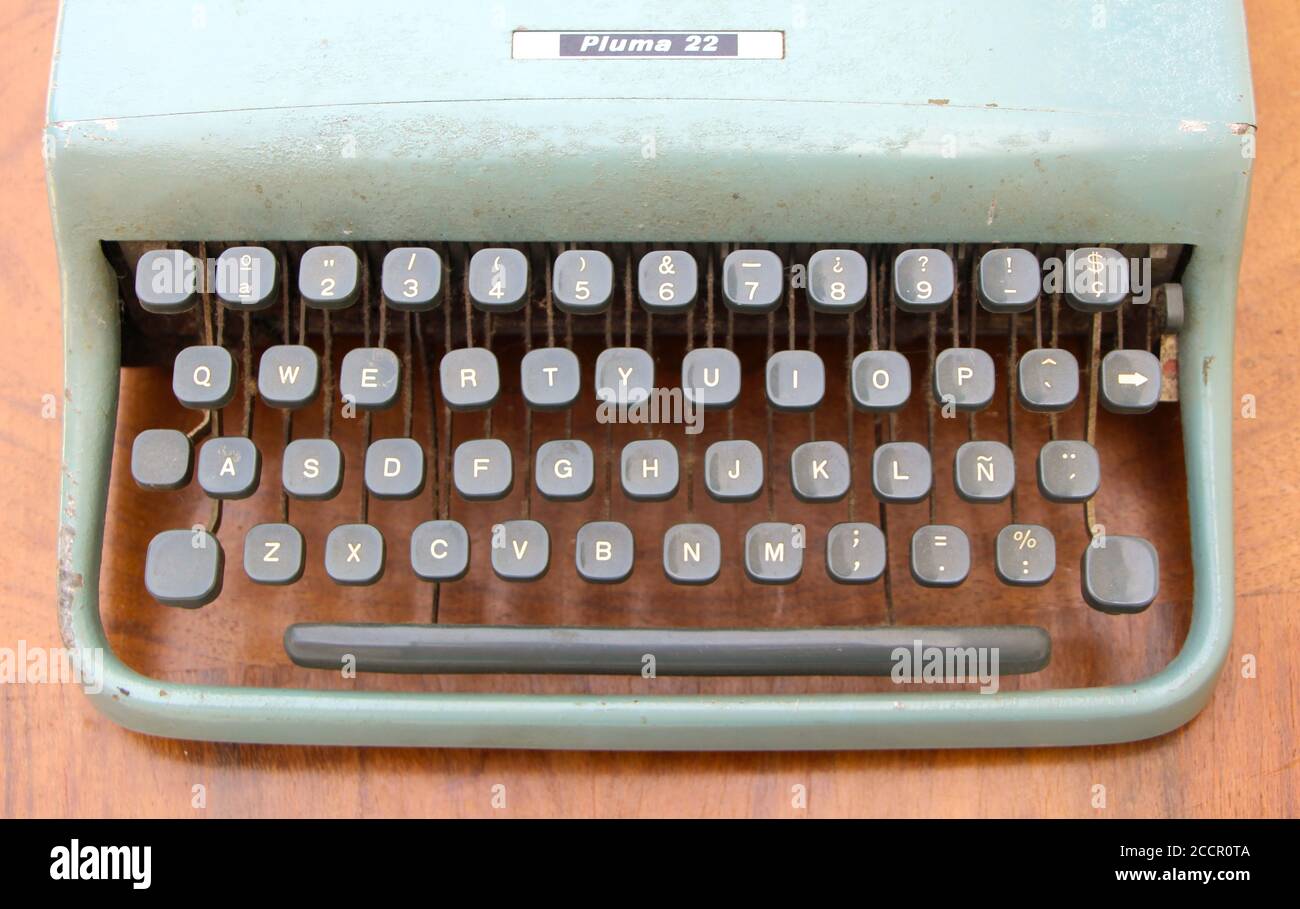 Photo of an Old Olivetti Pluma 22 mechanical qwerty typewriter in ...