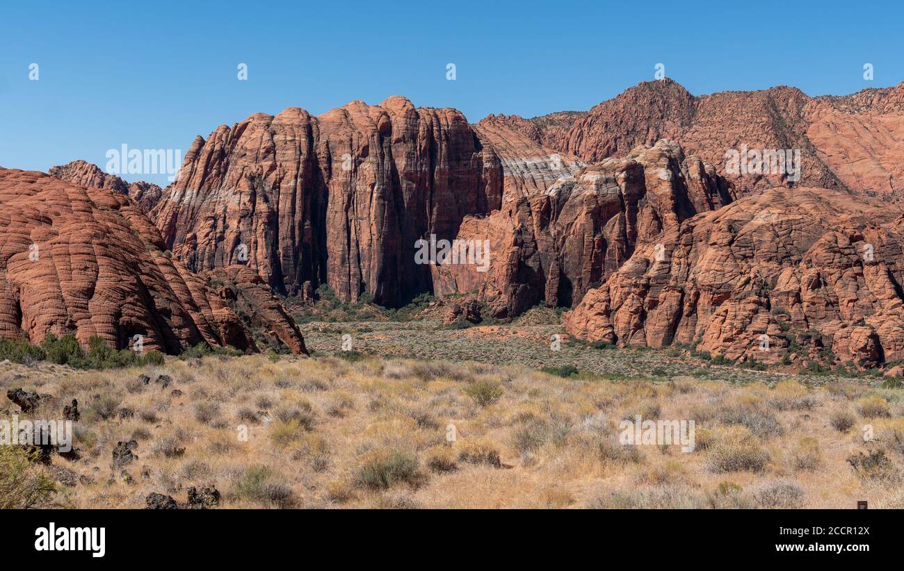 Scenic shot of the rock formations from St George in Utah, USA Stock ...