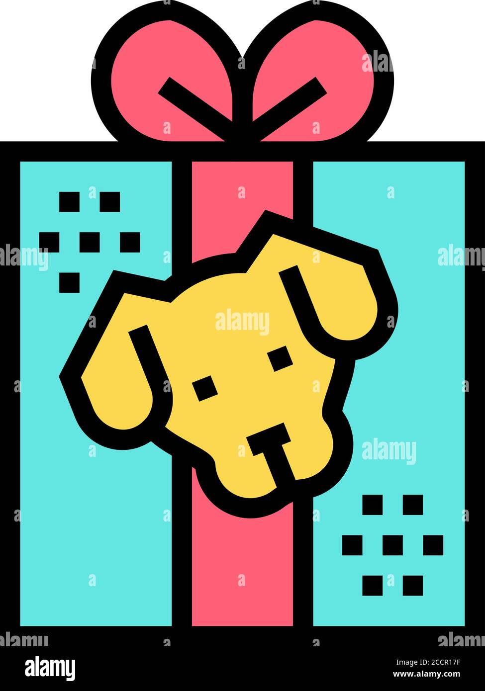 dog present donation color icon vector illustration Stock Vector Image ...