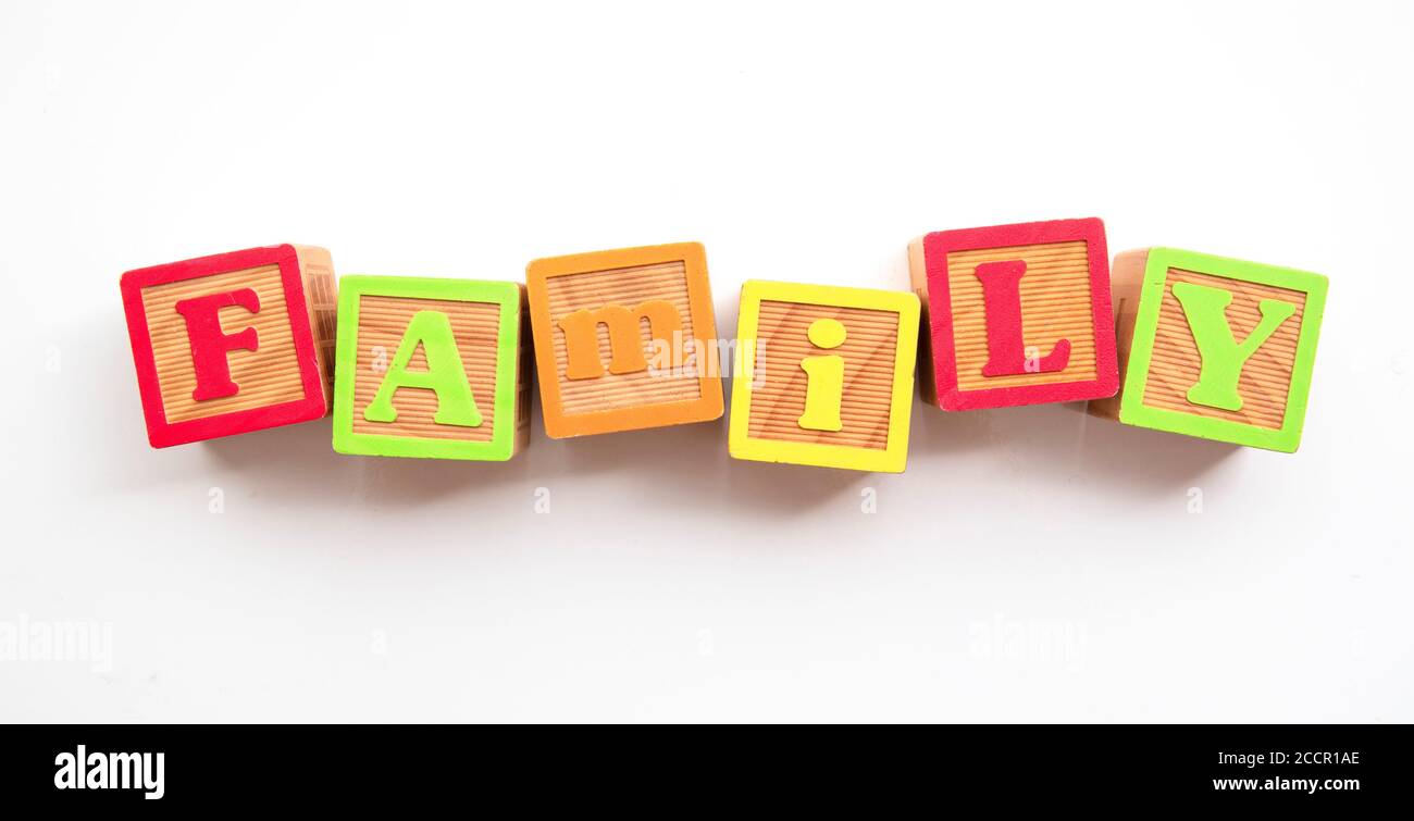 Family word hi-res stock photography and images - Alamy