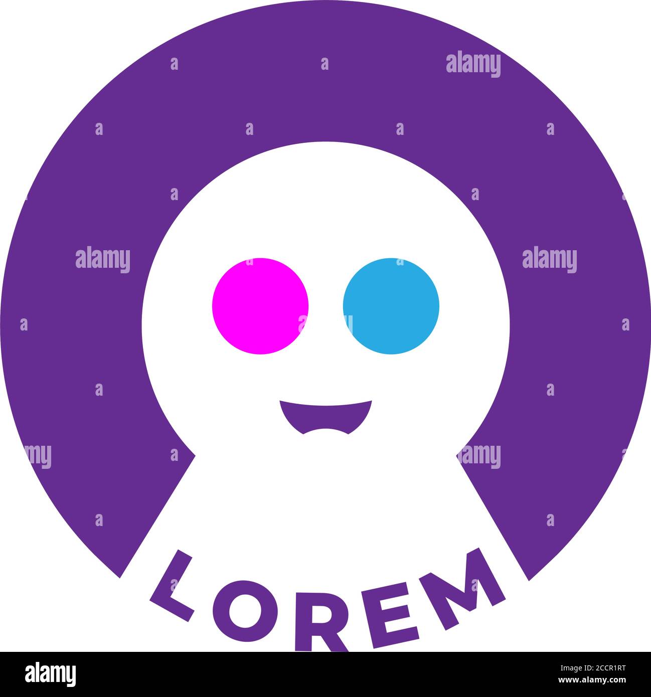 Kigi design with Ghost icon cute cartoon character using 3d glasses ...