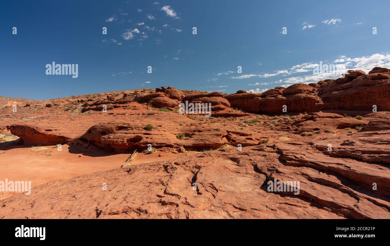 Scenic shot of the rock formations from Snow Canyon State Park in St ...