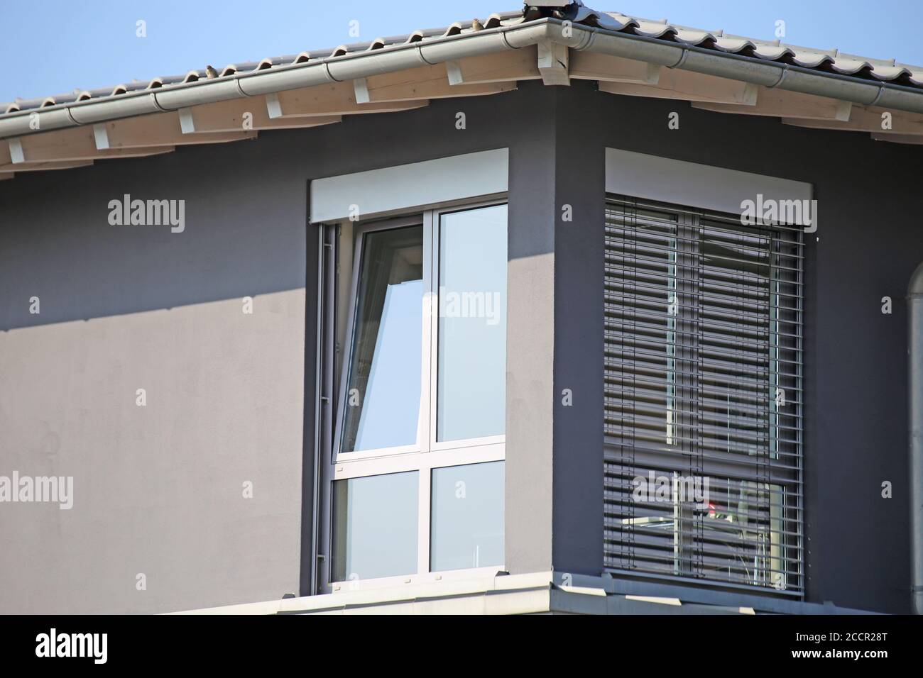 Window with modern blind, exterior shot Stock Photo - Alamy