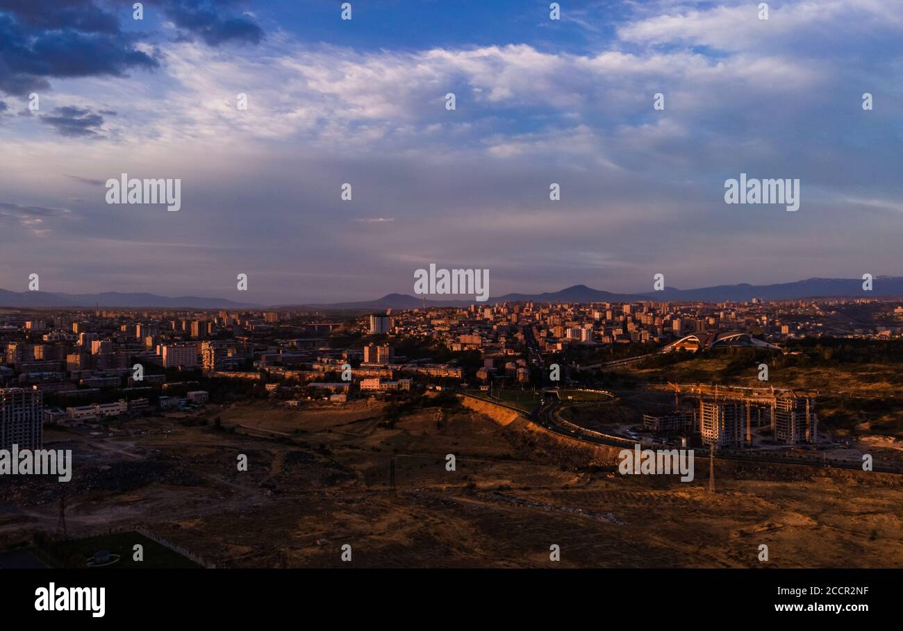 Amazing aerial shot of Yerevan cityscape, Armenia Stock Photo - Alamy