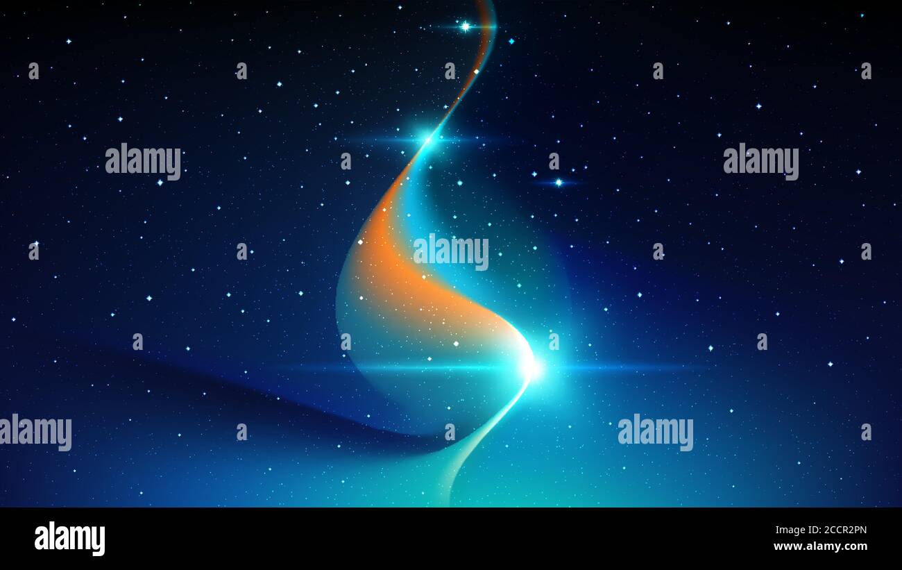 The flow of abstract energy in outer space, energy channel flowing in ...