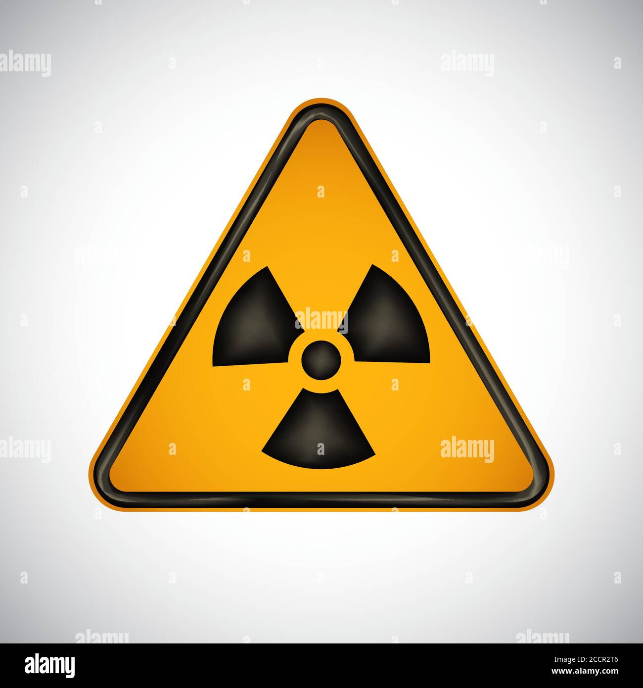 Sign of caution, radiation hazard. Black yellow carbon radiation hazard ...