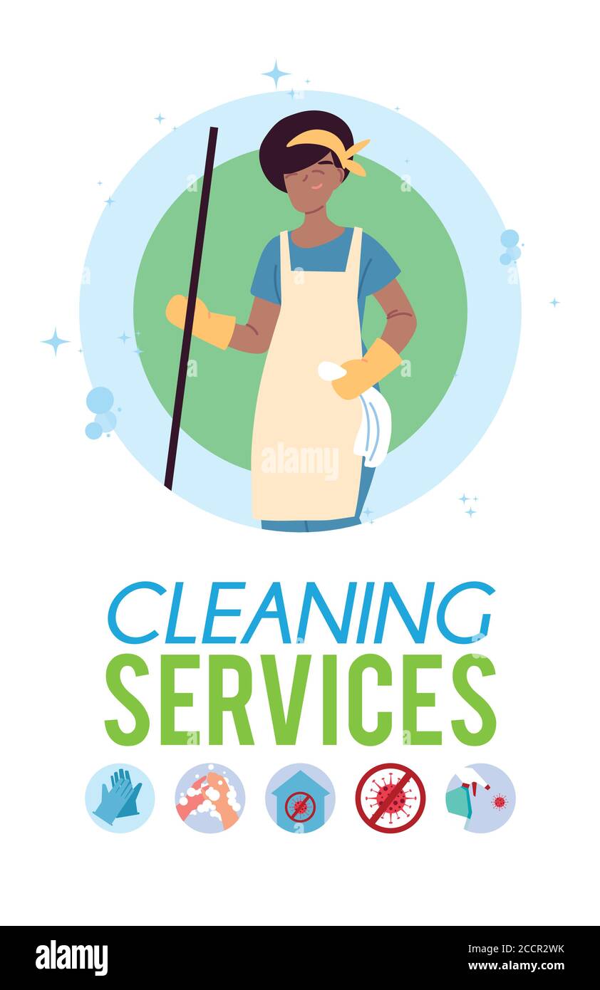 woman with cleaning order to disinfect vector illustration desing Stock ...