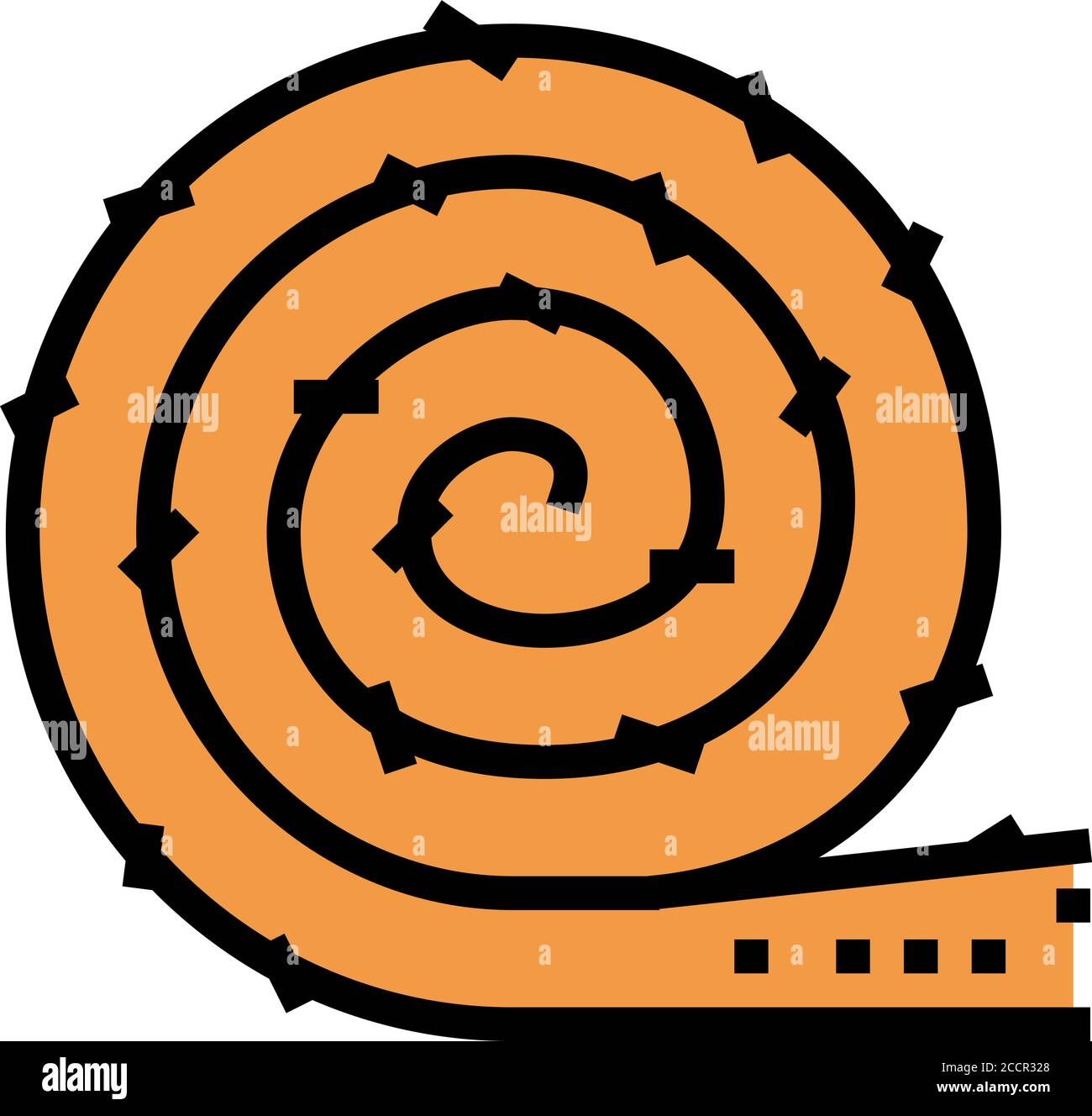 insulation building material roll color icon vector illustration Stock ...