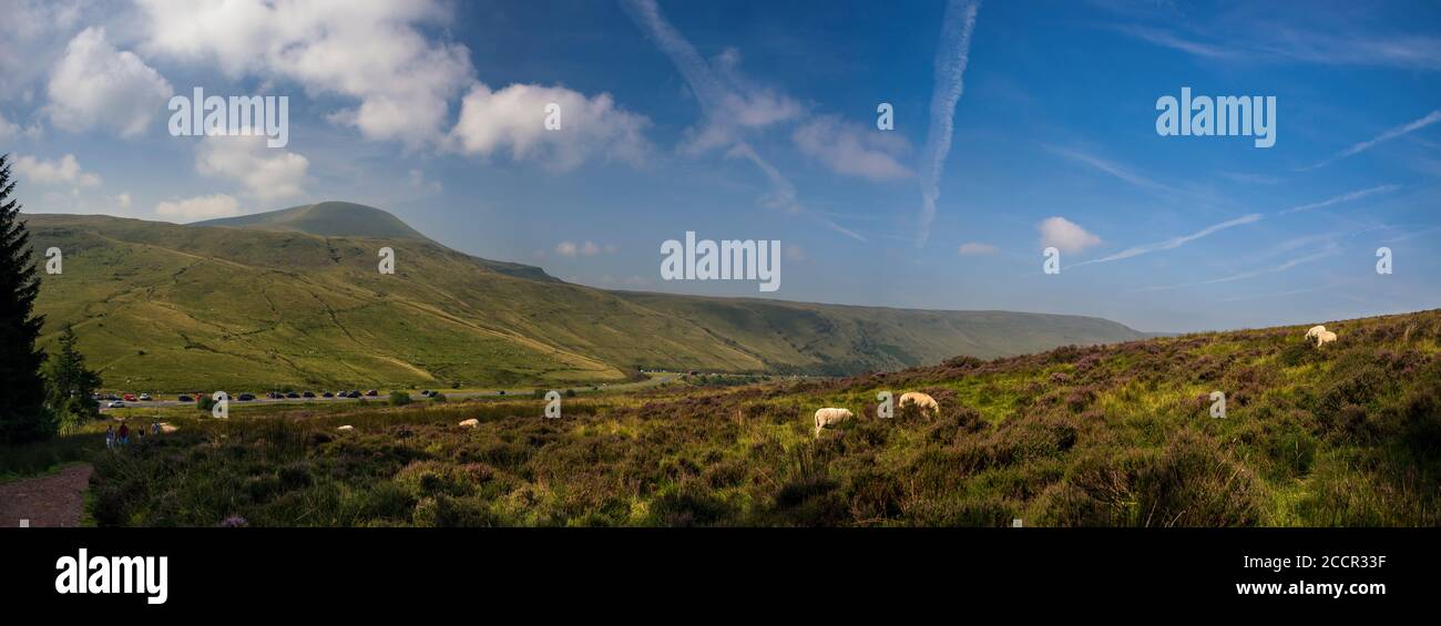Panorama of Brecon Beacons National Park in Wales Stock Photo - Alamy