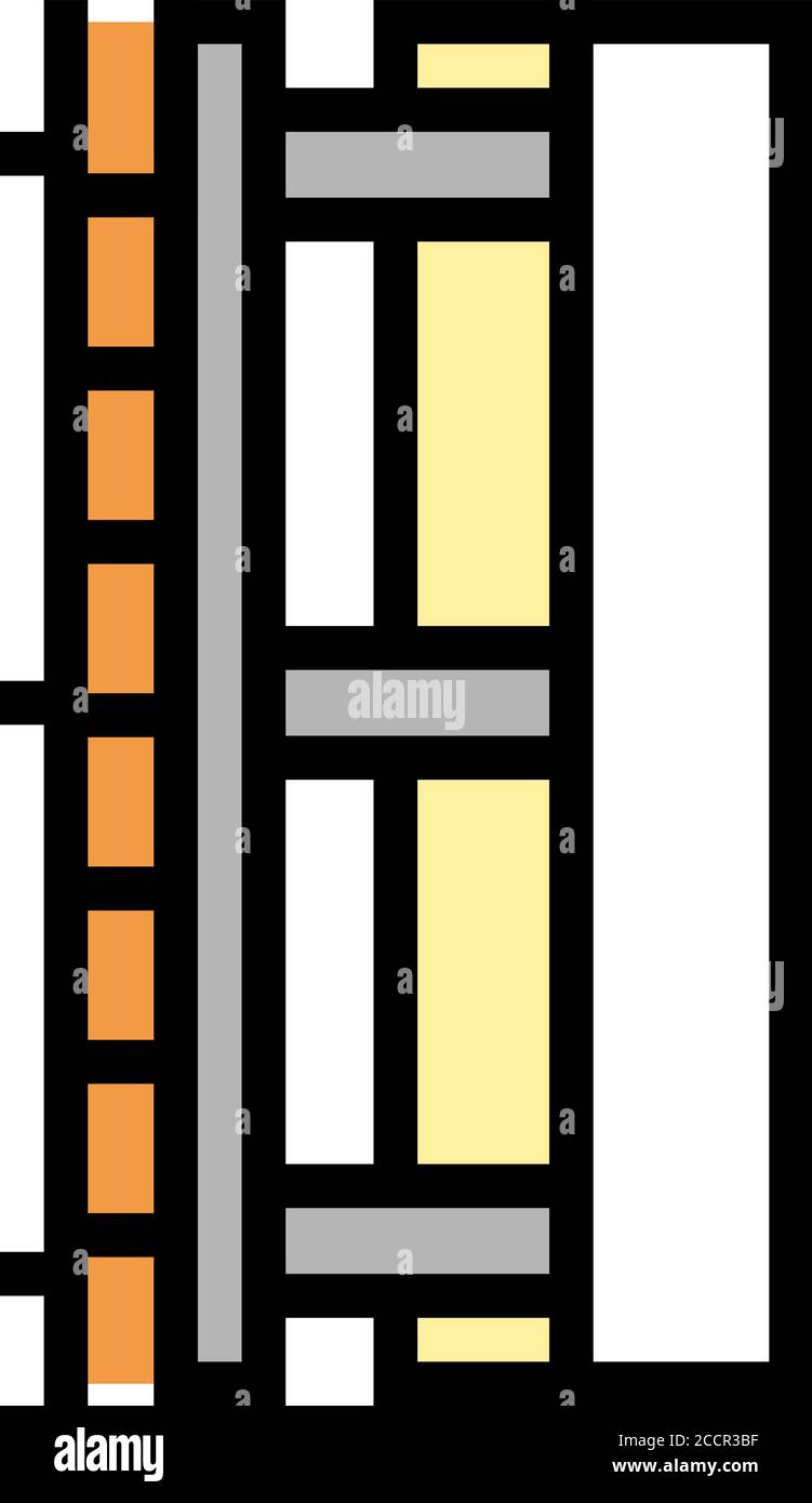 wall insulation layer color icon vector illustration Stock Vector Image ...