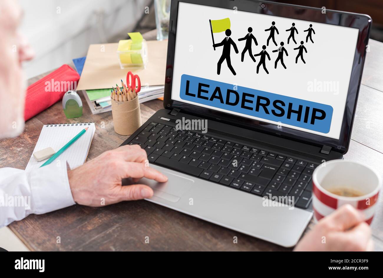 Leadership concept shown on a laptop screen Stock Photo - Alamy