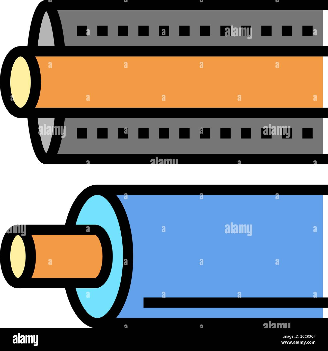 insulation material roll color icon vector illustration Stock Vector ...