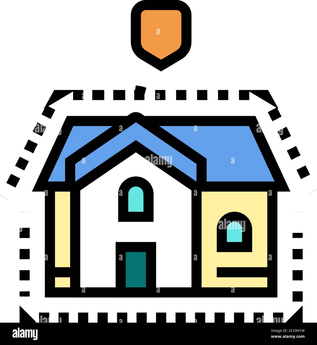 house insulation color icon vector illustration Stock Vector Image ...