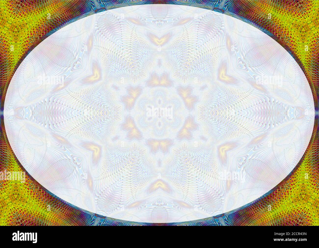 Interesting border design using fractal imagery with central blank copy ...