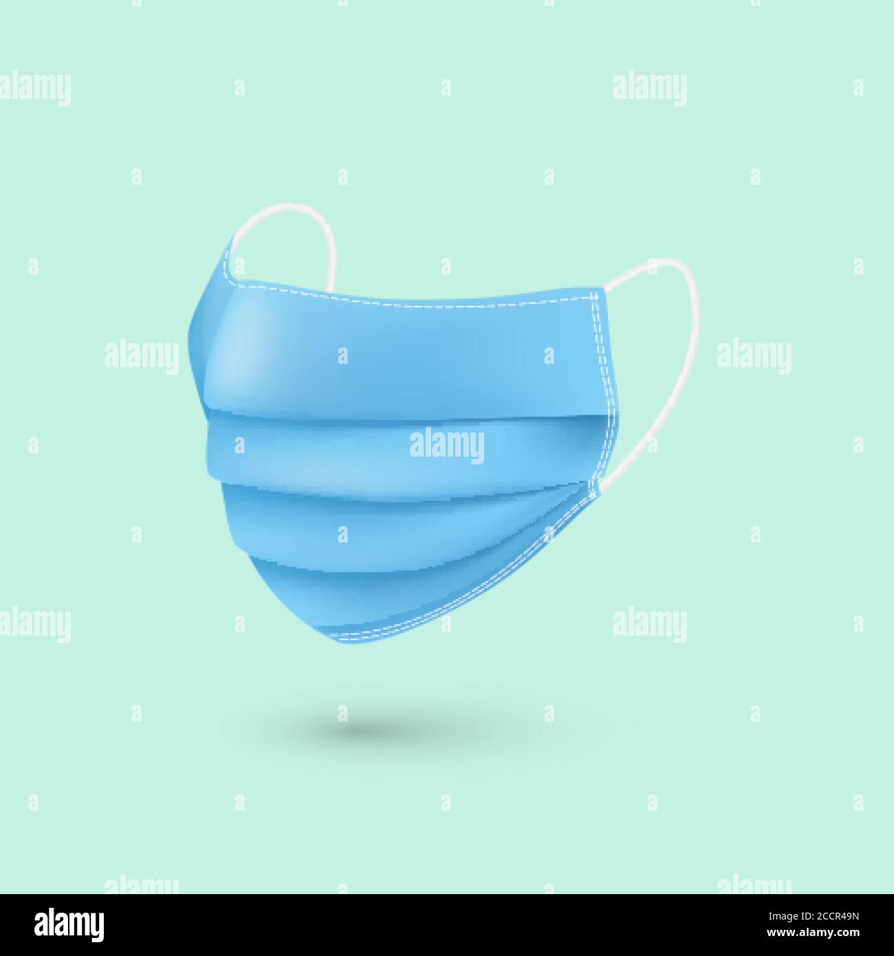 Blue respiratory mask. Medical face mask. Viruses and disease protection. Vector Stock Vector ...