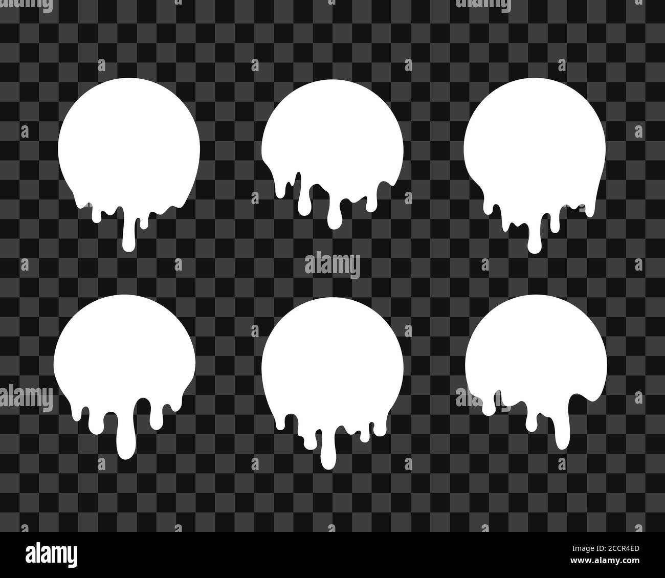 Dripping black circles. Liquid drops of ink. Dripping liquid. Vector ...