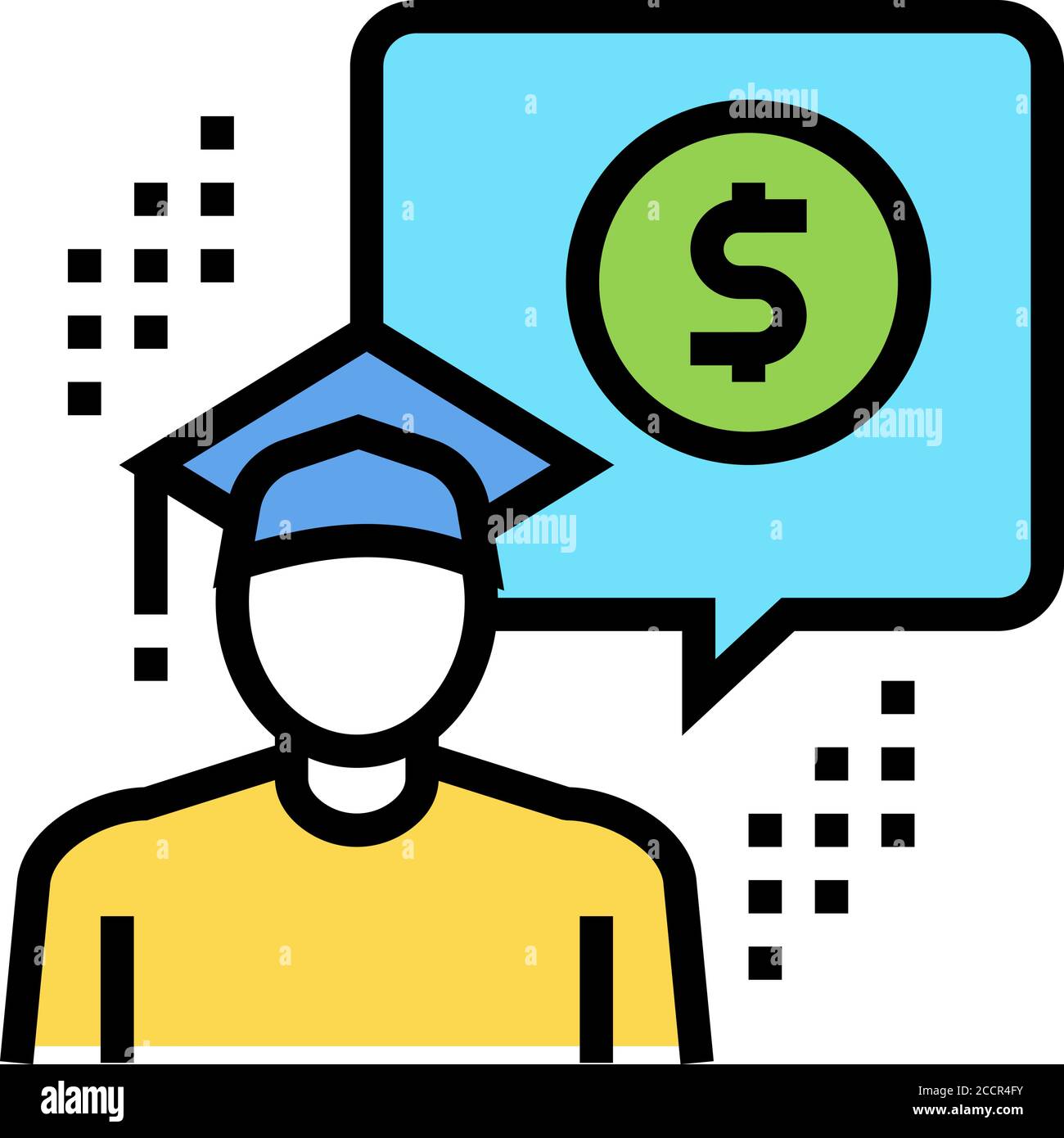 business education student color icon vector illustration Stock Vector ...