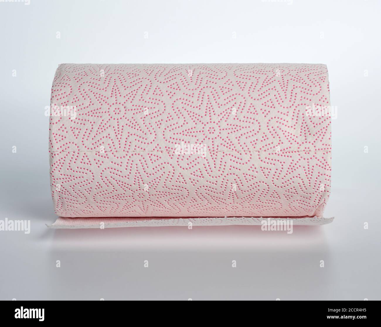 twisted roll of white paper towel on a white background. Paper sheet ...