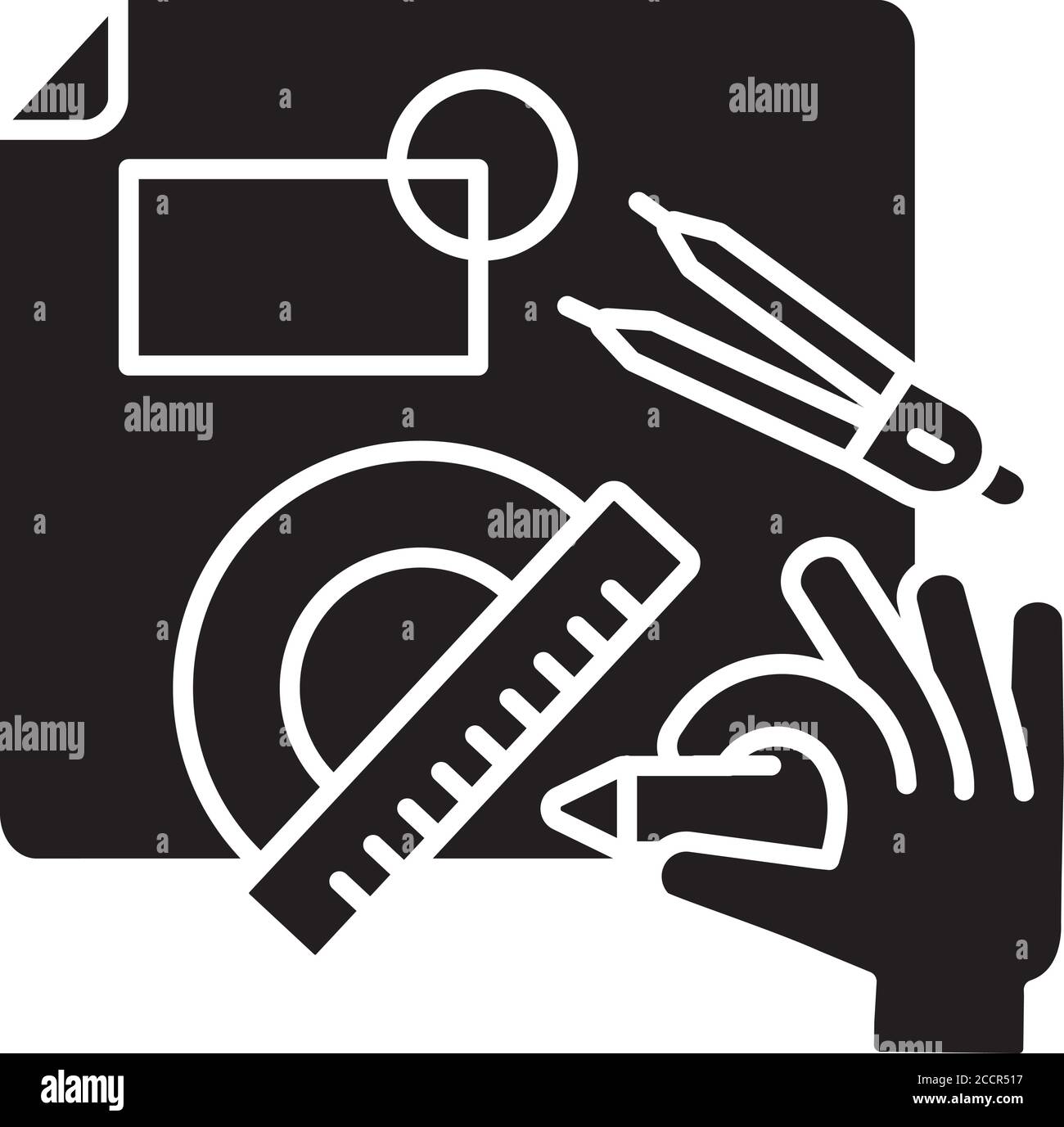 DIY designing black glyph icon Stock Vector Image & Art - Alamy