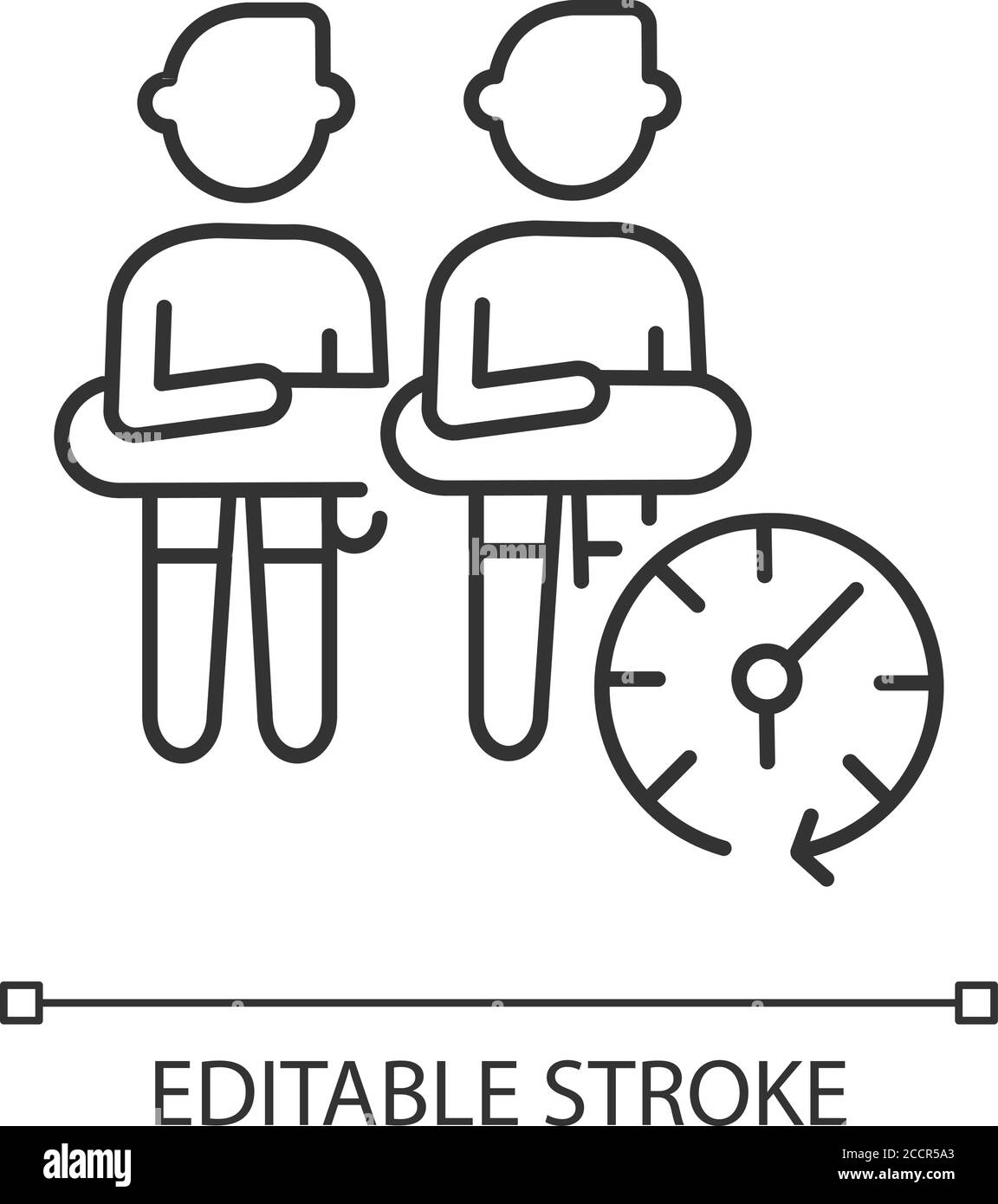 Keep distance linear icon Stock Vector Image & Art - Alamy