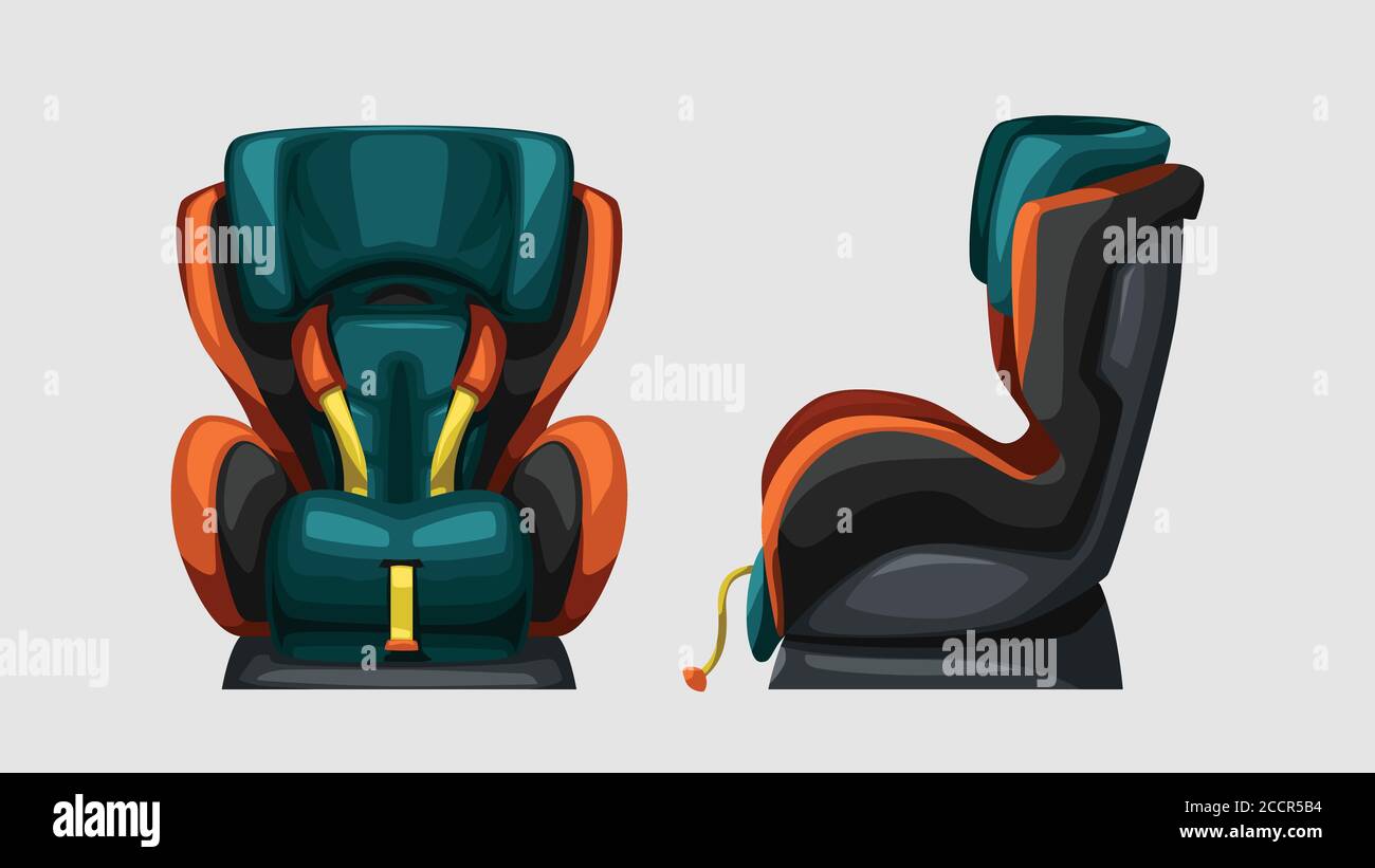 front and side view baby car seat Stock Vector Image & Art - Alamy