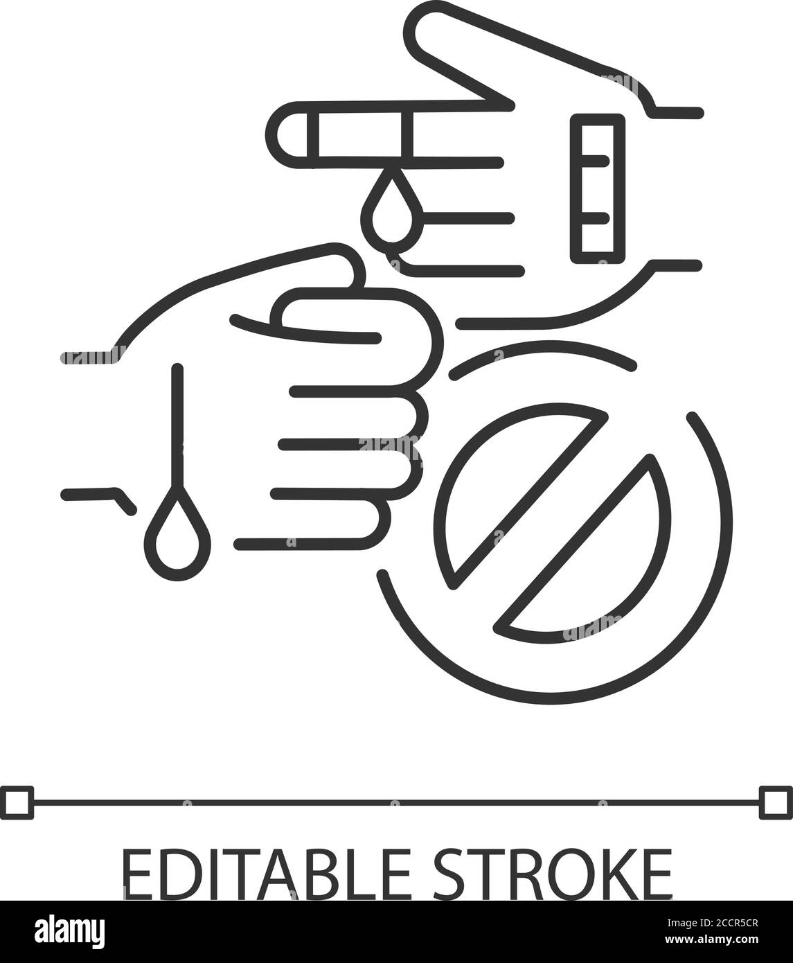 No diseases and wounds linear icon Stock Vector Image & Art - Alamy