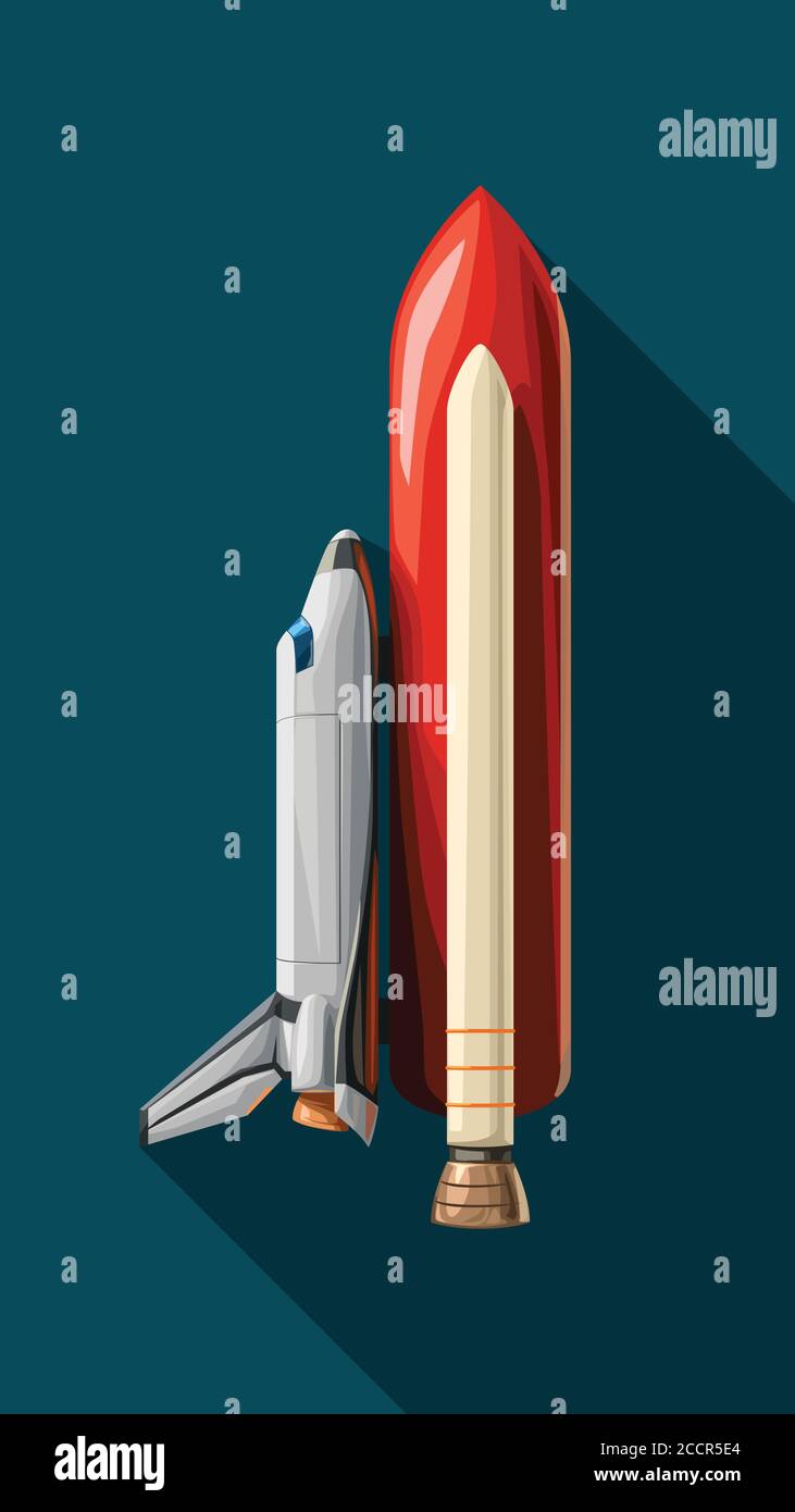 Blue technology space shuttle background Stock Vector Images - Alamy